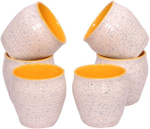 Elite Handicrafts Pack of 6 Ceramic Ceramic Kulhar Tea Cups Set Of 6 In ...