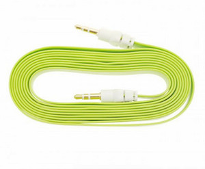 INFOLINK AUX Cable 1 m Premium Gold Plated 2m long Flat Auxiliary High ...