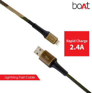 boAt Lightning Cable 1 m LTG - Military 700 - boAt : Flipkart.com