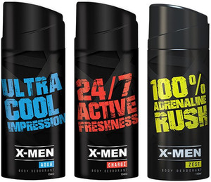 X-Men Set of 3 Body Deodorant Spray - For Men - Price in India, Buy X ...