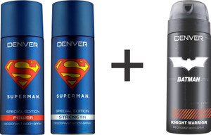 DENVER Superman Power & Strength and Batman Knight Warrior Deodorant ...