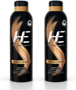 HE DEO Perfumed (CONQUEROR) 150 ml * 2 Deodorant Spray - For Men ...