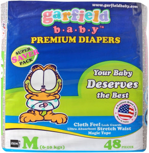 Garfield Baby Premium Diaper - M - Buy 48 Garfield Baby Spandex Elastic ...