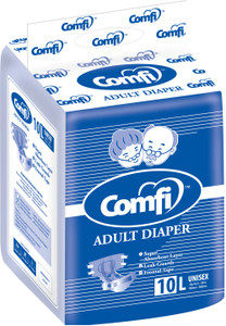Comfi Incontinence Diaper Adult Diapers - L - Buy 10 Comfi Adult ...