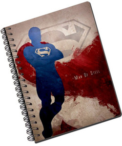 LYCANS Man of Steel Superman A5 Notebook Ruled 160 Pages Price in India ...