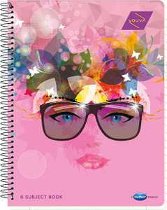 Youva Navneet-YOUVA 6 Subject Note Book (Spiral)-300 pgs Assorted ...