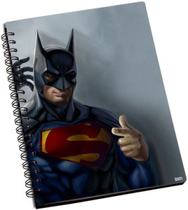 Bluegape Superman Batman A6 Notebook Single Rule 200 Pages Price in ...