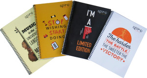 SPIRO SPIRAL BOUND, A5, 100 PAGES, PACK OF 4 A5 Notebook Single Line ...