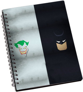 FannZila batman And Joker Minimal A5 Notebook Ruled 200 Pages Price in ...