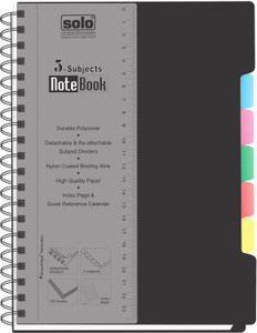 Solo Management 5 Subjects (Set of 2) B5 Notebook Ruled 300 Pages Price ...