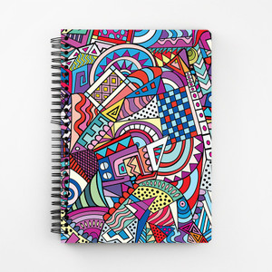 RAYITE Seamless Pattern Colorful A5 Diary Unruled 150 Pages Price in ...