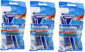 Super Max 3 Hattrick Triple Blade Disposable Razor - Price in India ...