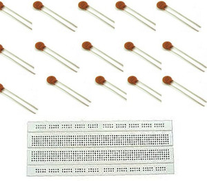 Robokart Ceramic Capacitor Combo with Breadboard Electronic Components ...