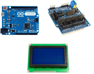 Robomart Arduino Leonardo,Sensor V5,2004 LCD Display Micro Controller ...