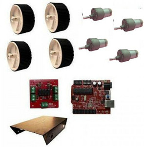 Robokart High Torque Robowar Kit with Johnson Motors and Arduino Motor ...