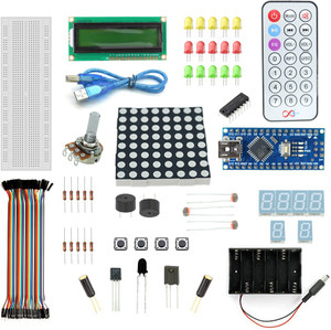 Robomart Nano V3 1602 Lcd Starter Kit With 17 Basic Arduino Projects ...