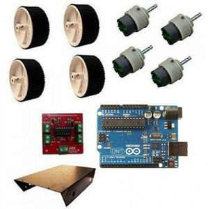 Robokart High Torque Robowar Kit with DC Motors and Arduino Uno Motor ...
