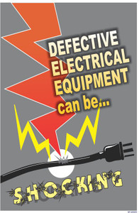 SignageShop flex Defective electrical equipment Poster Emergency Sign ...