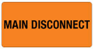 Safety Sign Store Marking Label - Main Disconnect Emergency Sign Price ...
