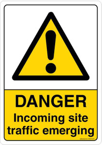 Safety Sign Store Danger: Incoming Site Traffic Emergency Sign Price in ...