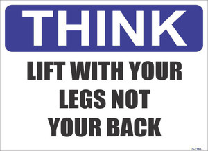 SignageShop Life With Your Legs Not Your Back Emergency Sign Price in ...