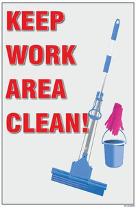 SignageShop flex Keep work area clean Poster Emergency Sign Price in ...