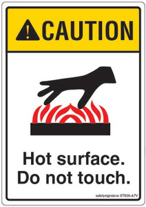 Safety Sign Store Caution: Hot Surface. Do Not Touch Emergency Sign ...