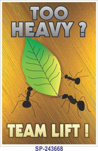 SignageShop Too heavy team lift Poster Emergency Sign Price in India ...