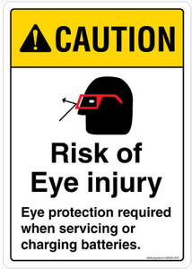 Safety Sign Store Caution: Risk Of Eye Injury Emergency Sign Price in ...