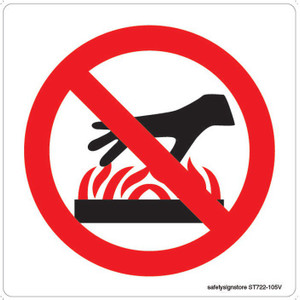 Safety Sign Store Do Not Touch. Hot Surface-Graphic Emergency Sign ...