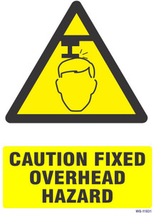 SignageShop Caution Fixed Overhead Hazard Emergency Sign Price in India ...