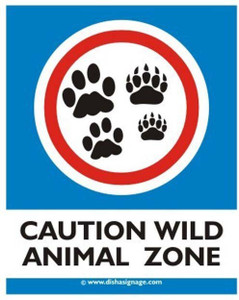 Dishasignage Caution-Wild-Animal-Zone Emergency Sign Price in India ...