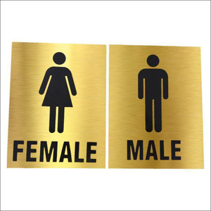 SignageShop MALE FEMALE on Golden plate Emergency Sign Price in India ...