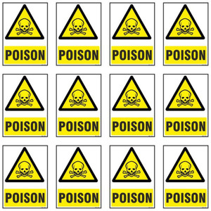 SignageShop Vinyl Poison Stickers Emergency Sign Price in India - Buy ...