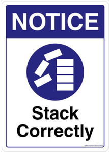 Safety Sign Store NOTICE: Stack Correctly Emergency Sign Price in India ...