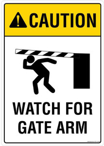 Safety Sign Store Caution: Watch For Gate Arm Emergency Sign Price in ...