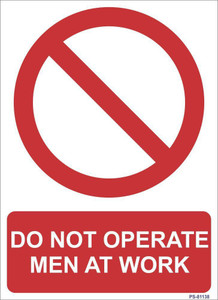 SignageShop Do not operate, men at work Emergency Sign Price in India ...