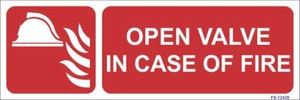 SignageShop Open Valve in Case of Fire Emergency Sign Price in India ...