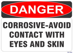 SignageShop Corrosive Avoid Contact With eyes and skin Emergency Sign ...