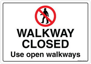 Safety Sign Store Walkway Closed Emergency Sign Price in India - Buy ...