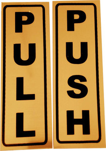 SignageShop PUSH PULL on Golden plate Emergency Sign Price in India ...