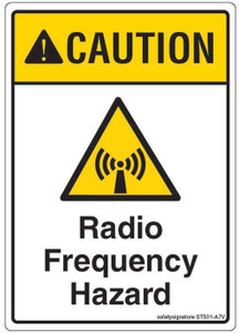 Safety Sign Store Caution: Radio Frequency Hazard Emergency Sign Price ...