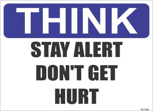 SignageShop Stay Alert Don't Get Hurt Emergency Sign Price in India ...