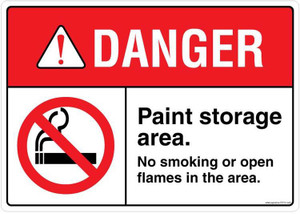 Safety Sign Store Danger: Paint Storage Area Emergency Sign Price in ...