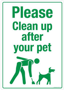 Safety Sign Store Please Clean Up After Your Pet Emergency Sign Price ...
