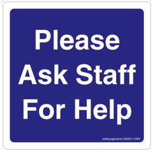 Safety Sign Store Please Ask Staff for Help Emergency Sign Price in ...