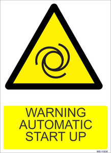 SignageShop Warning Automatic Start Up Emergency Sign Price in India ...