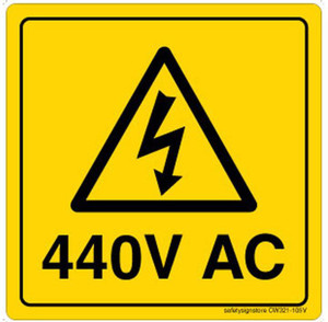 Safety Sign Store DANGER: 440 Volts Emergency Sign Price in India - Buy ...