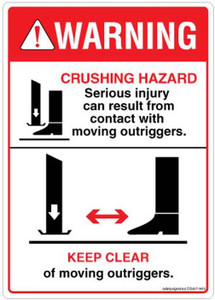 Safety Sign Store Warning: Crushing Hazard-Jacks Emergency Sign Price ...