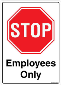 Safety Sign Store STOP: Employees Only Emergency Sign Price in India ...